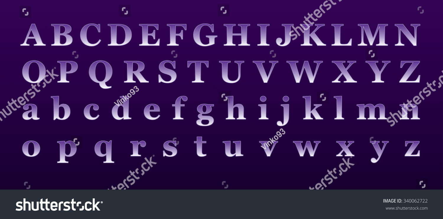 Purple Font Vector Illustration Stock Vector (Royalty Free) 340062722 ...