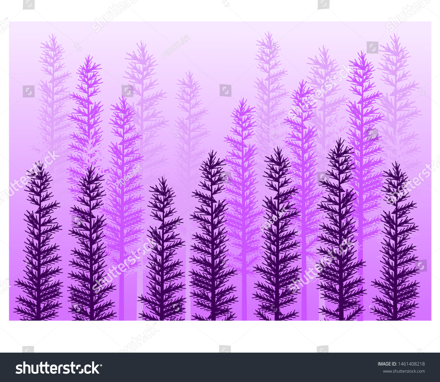Purple Forest Background Design Vector Illustration Stock Vector ...