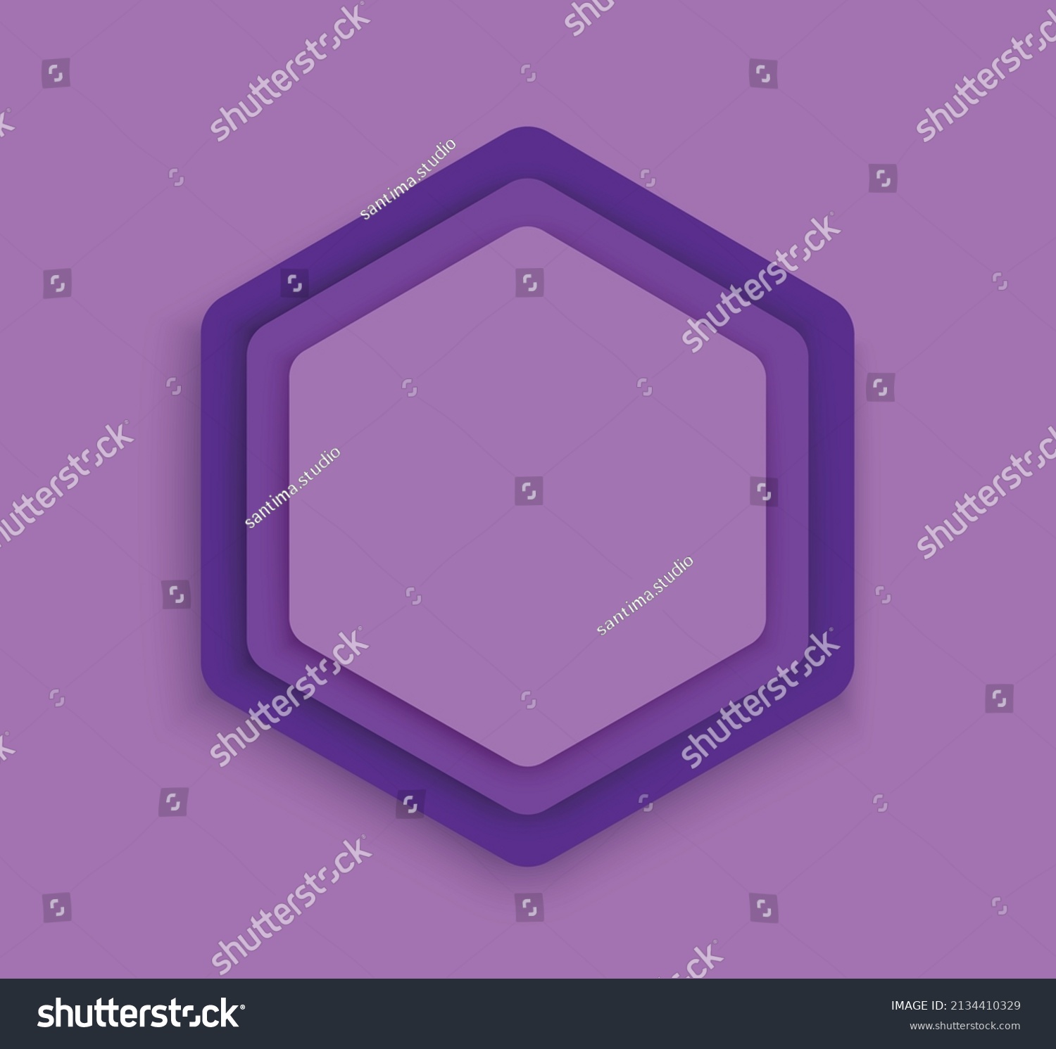 Purple Hexagon Background Template Vector Illustration Stock Vector ...