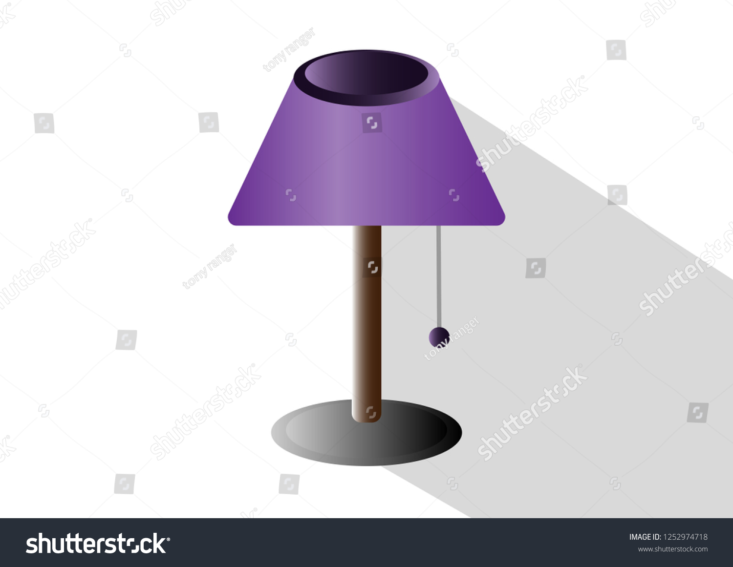 Purple Lamp Vector Eps10 Stock Vector (Royalty Free) 1252974718 ...