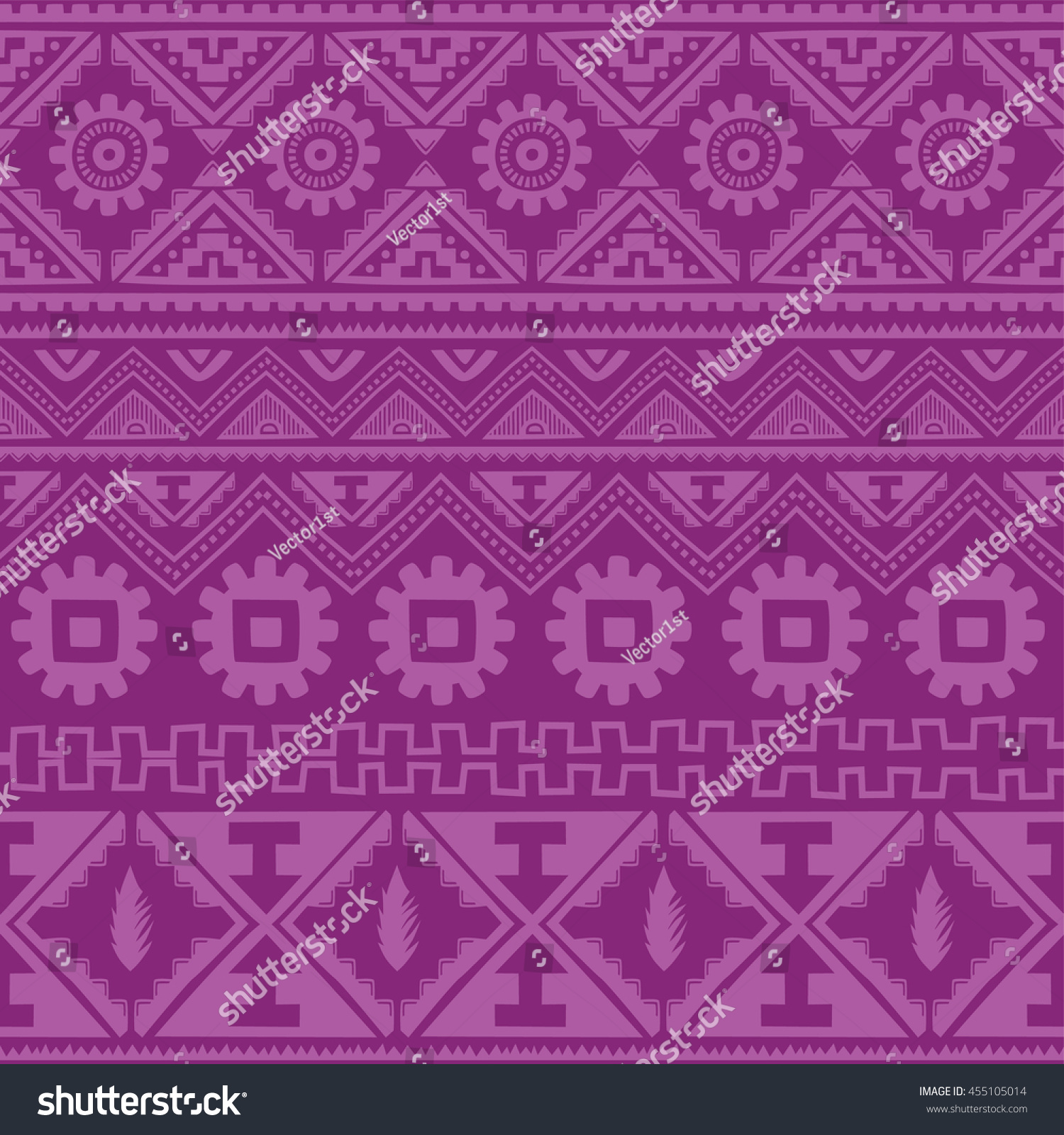 Purple Native American Ethnic Pattern: vector de stock (libre de ...