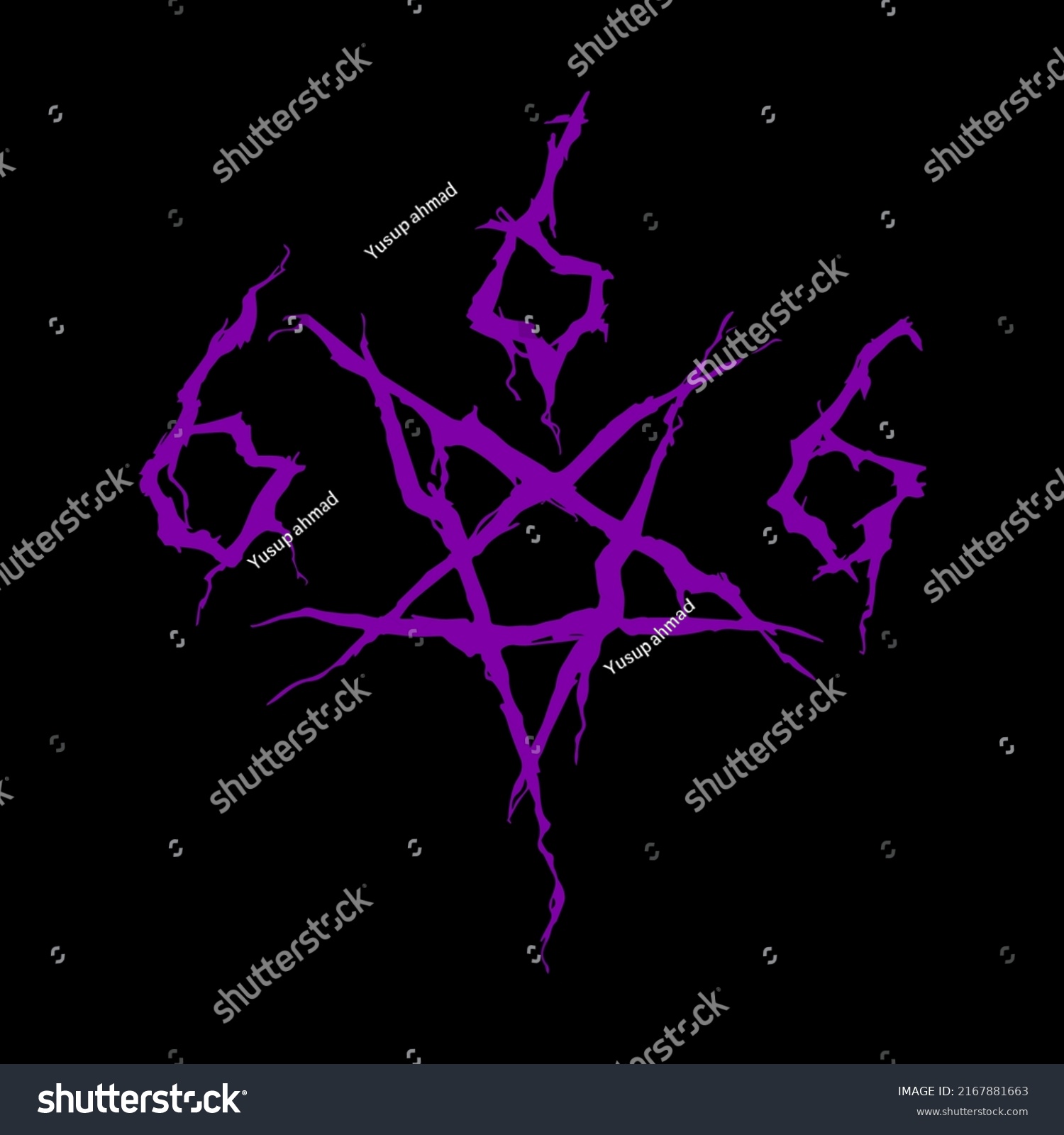 Purple Pentagram Symbol Vector Illustration Stock Vector (Royalty Free ...