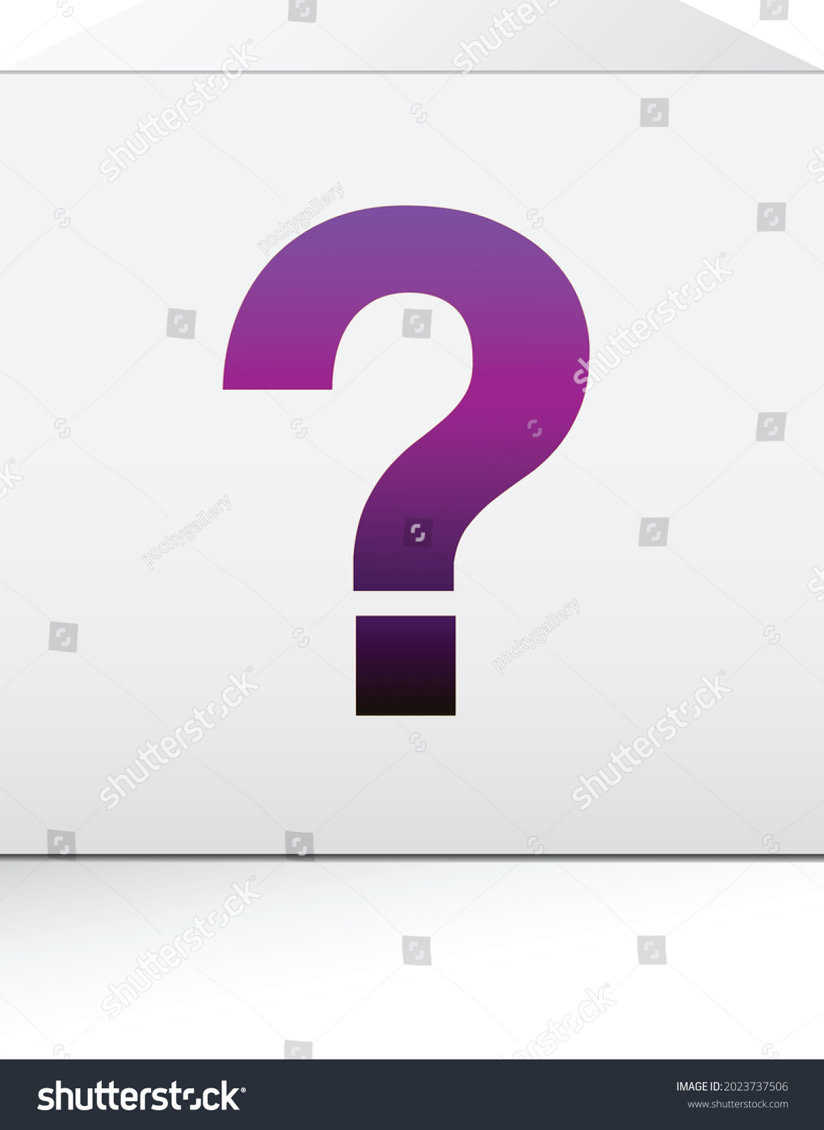 Purple Question Mark On White Box: стоковая векторная графика (без ...