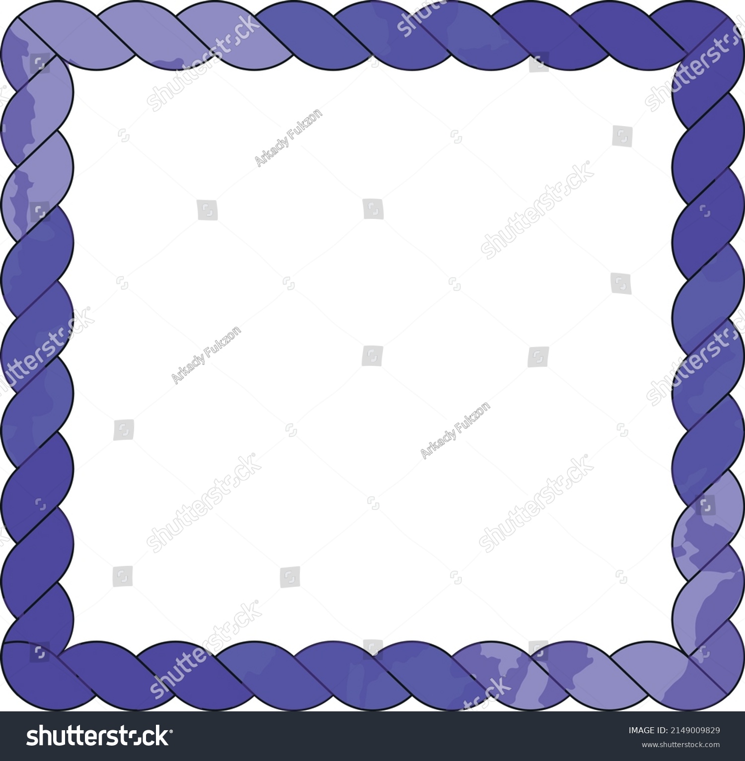 Purple Rope Frame Vector Art Stock Vector (Royalty Free) 2149009829 ...