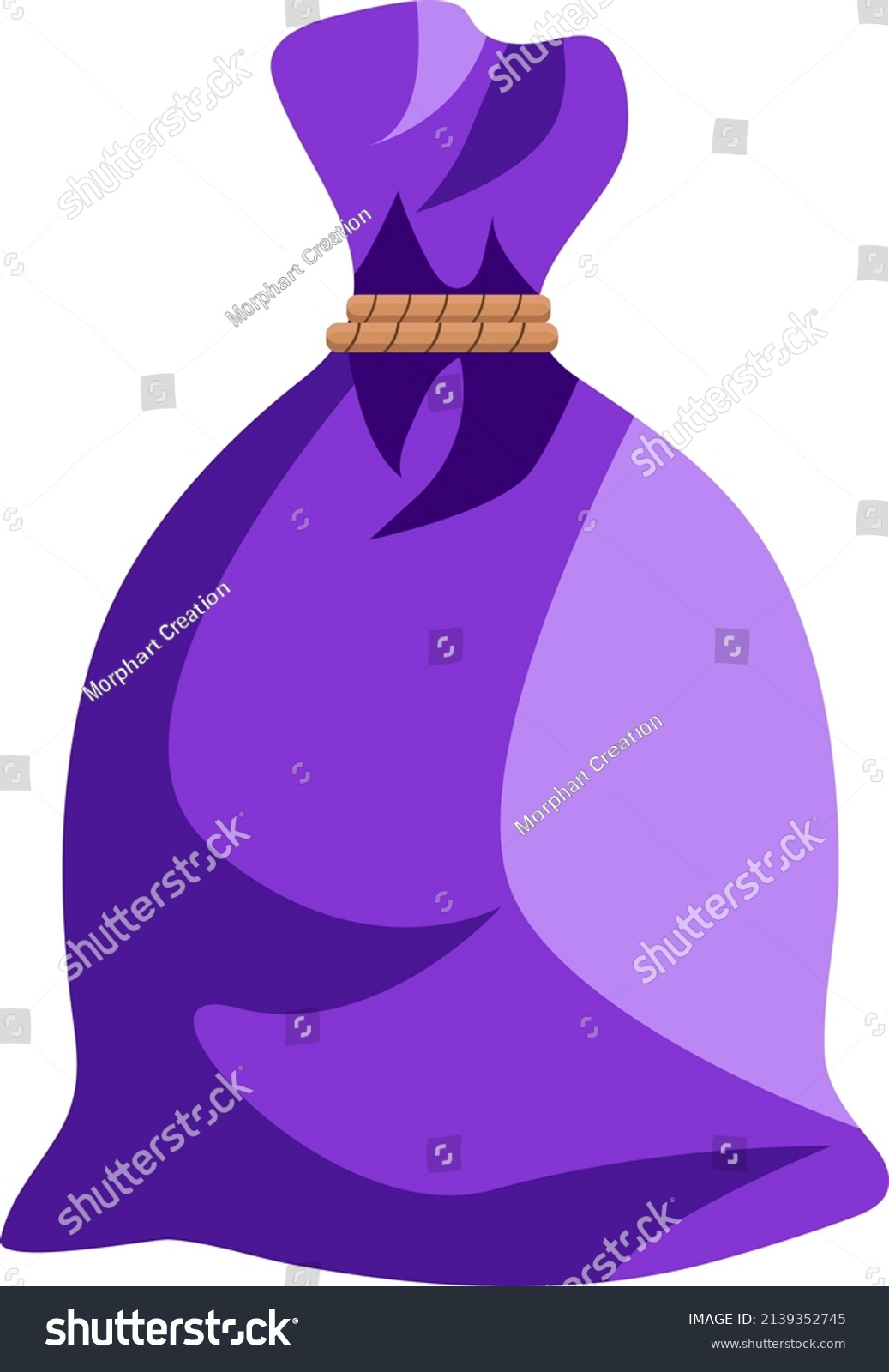Purple Sack Illustration Vector On White Stock Vector (Royalty Free ...