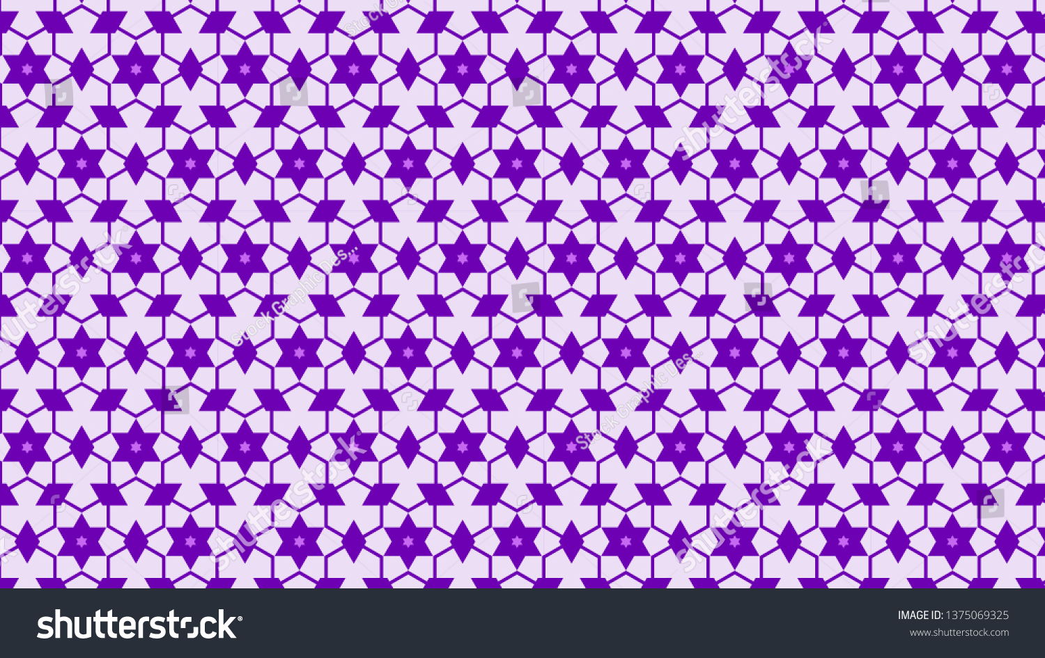 Purple Seamless Stars Pattern Background Vector Stock Vector (Royalty ...