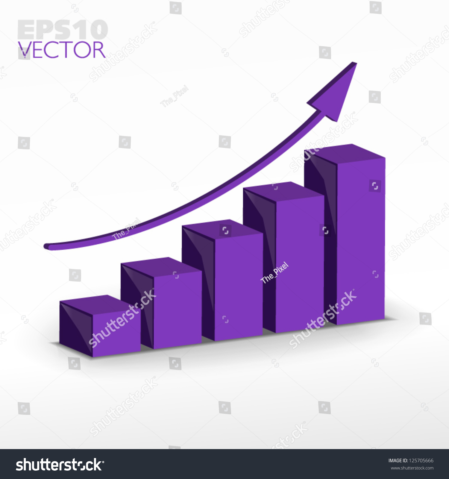 Purple Violet Growth Graph Stock Vector (Royalty Free) 125705666 ...