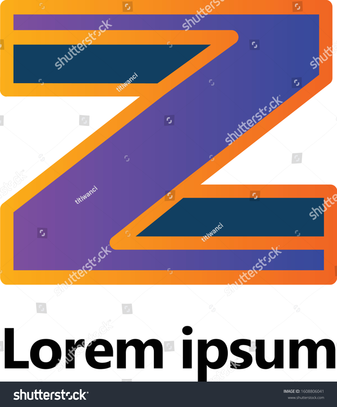 Purple Z Logo Vector Design: vector de stock (libre de regalías ...