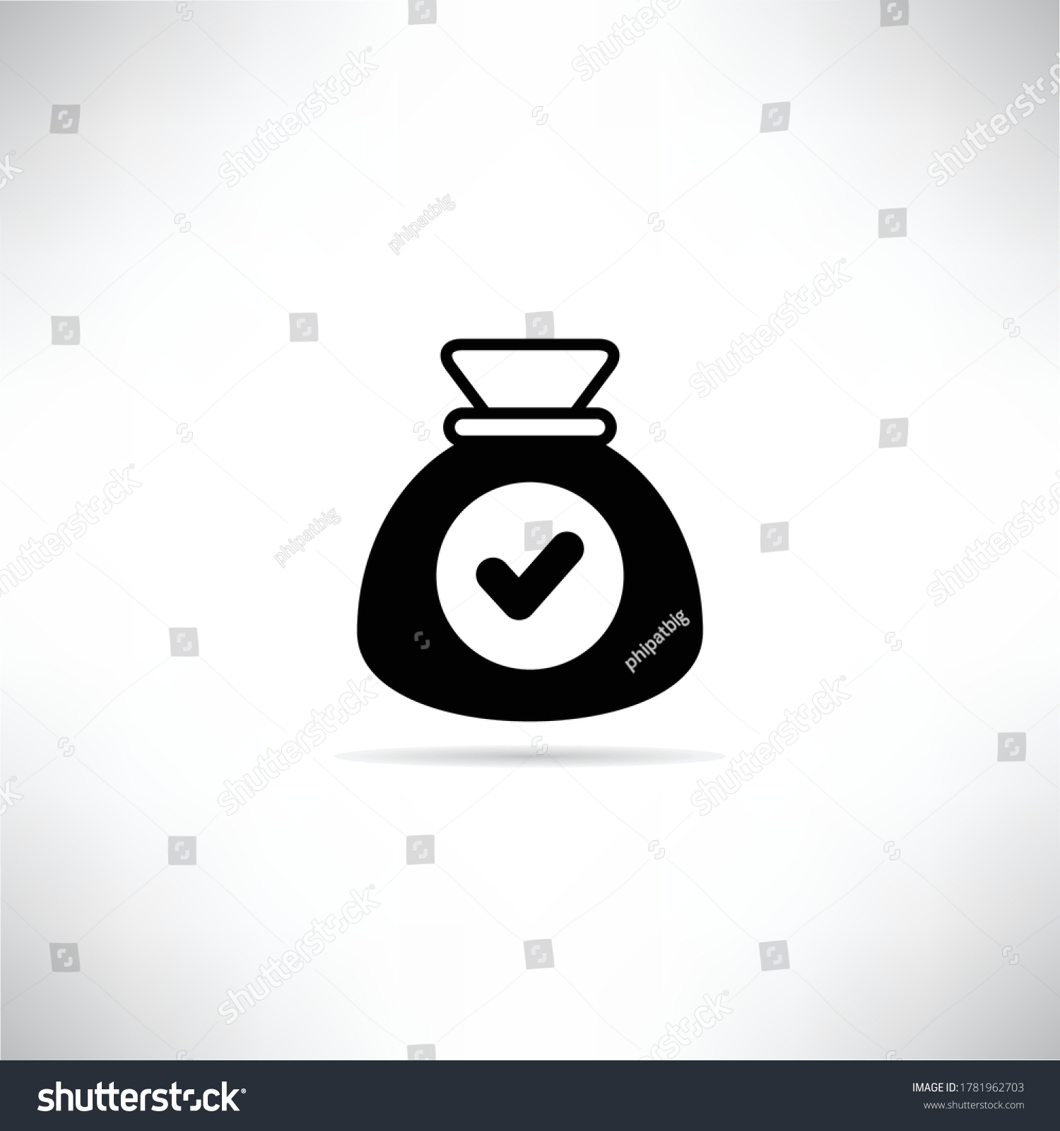 Purse Check Mark Icon Vector Stock Vector (Royalty Free) 1781962703 ...