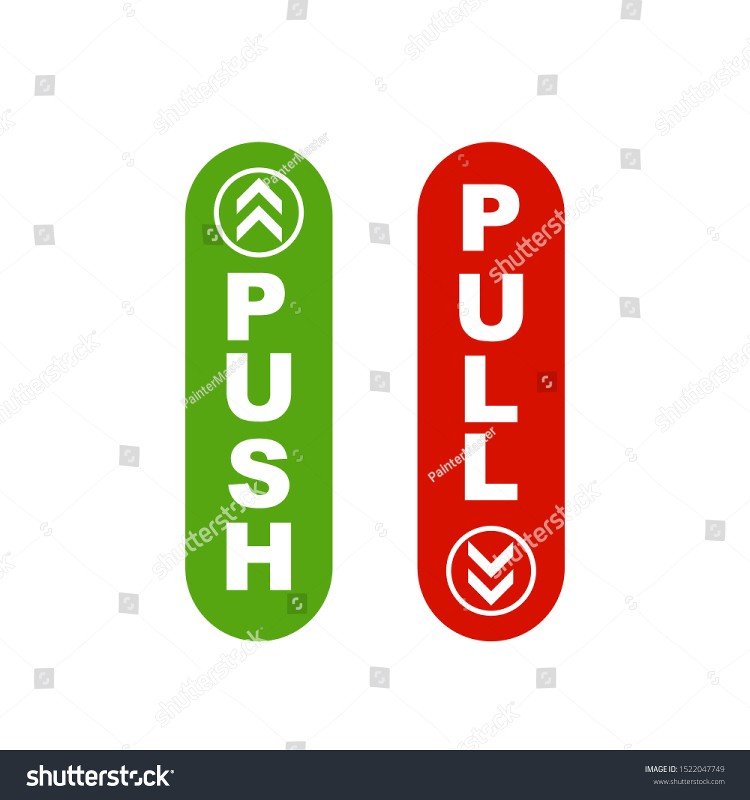 Push Pull Sign Arrows Simple On: เวกเตอร์สต็อก (ปลอดค่าลิขสิทธิ์ ...