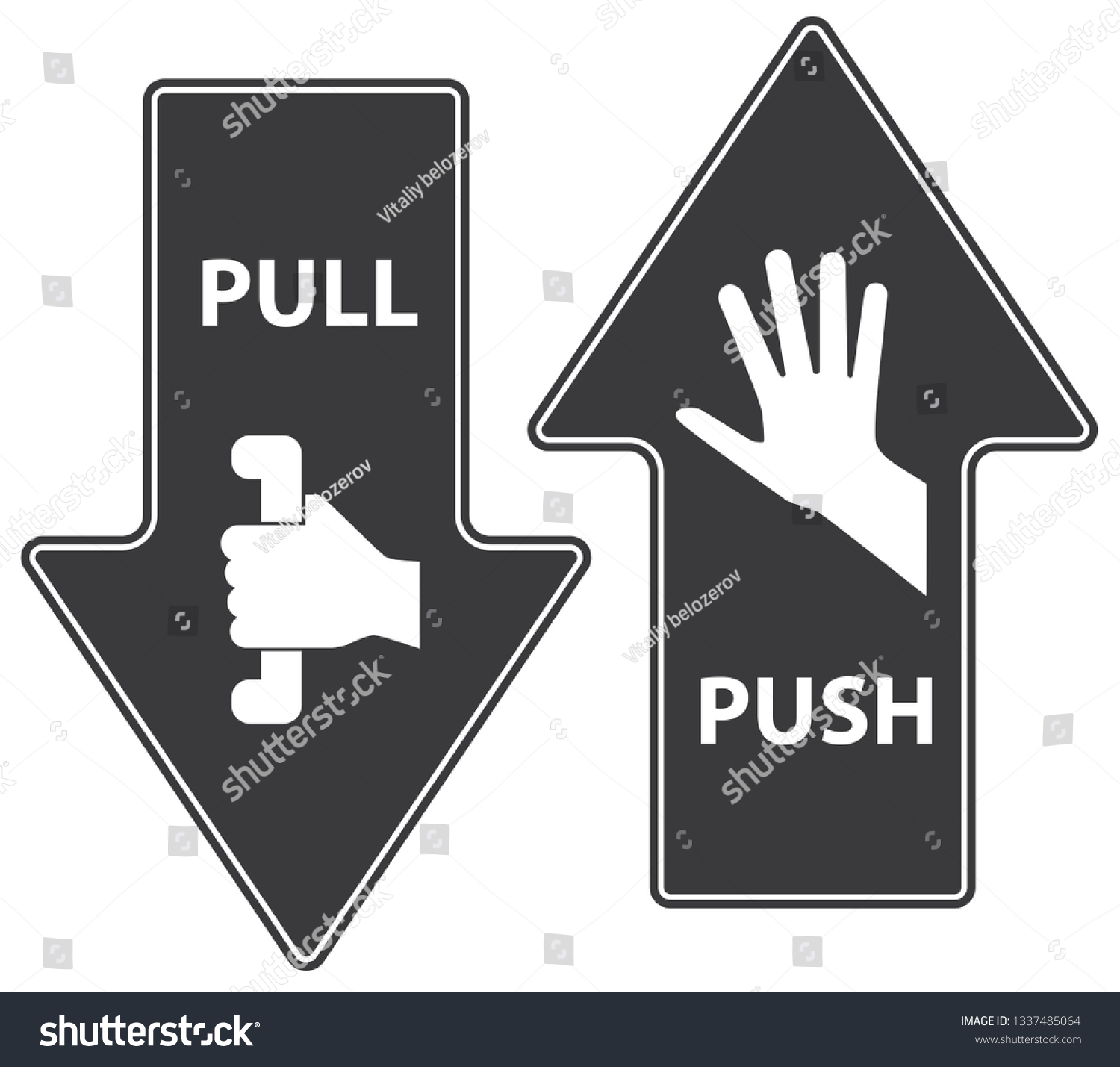 Push Pull Vector Illustration Stock Vector (Royalty Free) 1337485064 Push Pull Vector Illustration Stock Vector (Royalty Free) 1337485064