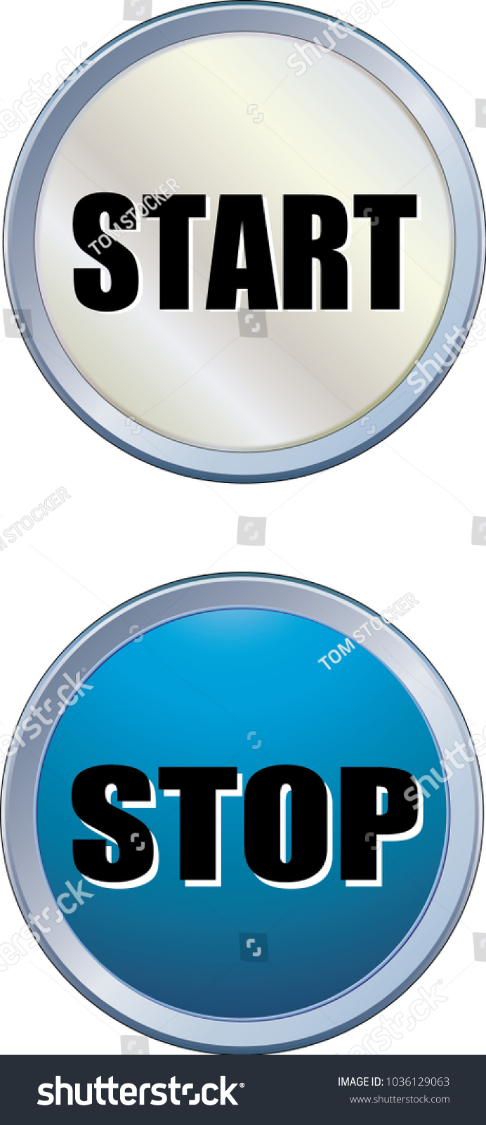 Push Botton Startstopeps10 Vector Illustration: เวกเตอร์สต็อก (ปลอดค่า ...