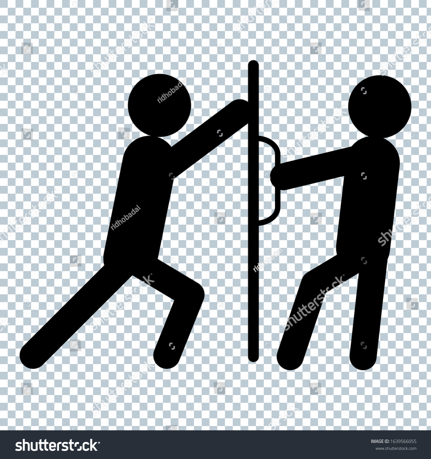 Push Door Icon Pull Door Icon Stock Vector (Royalty Free) 1639566055
