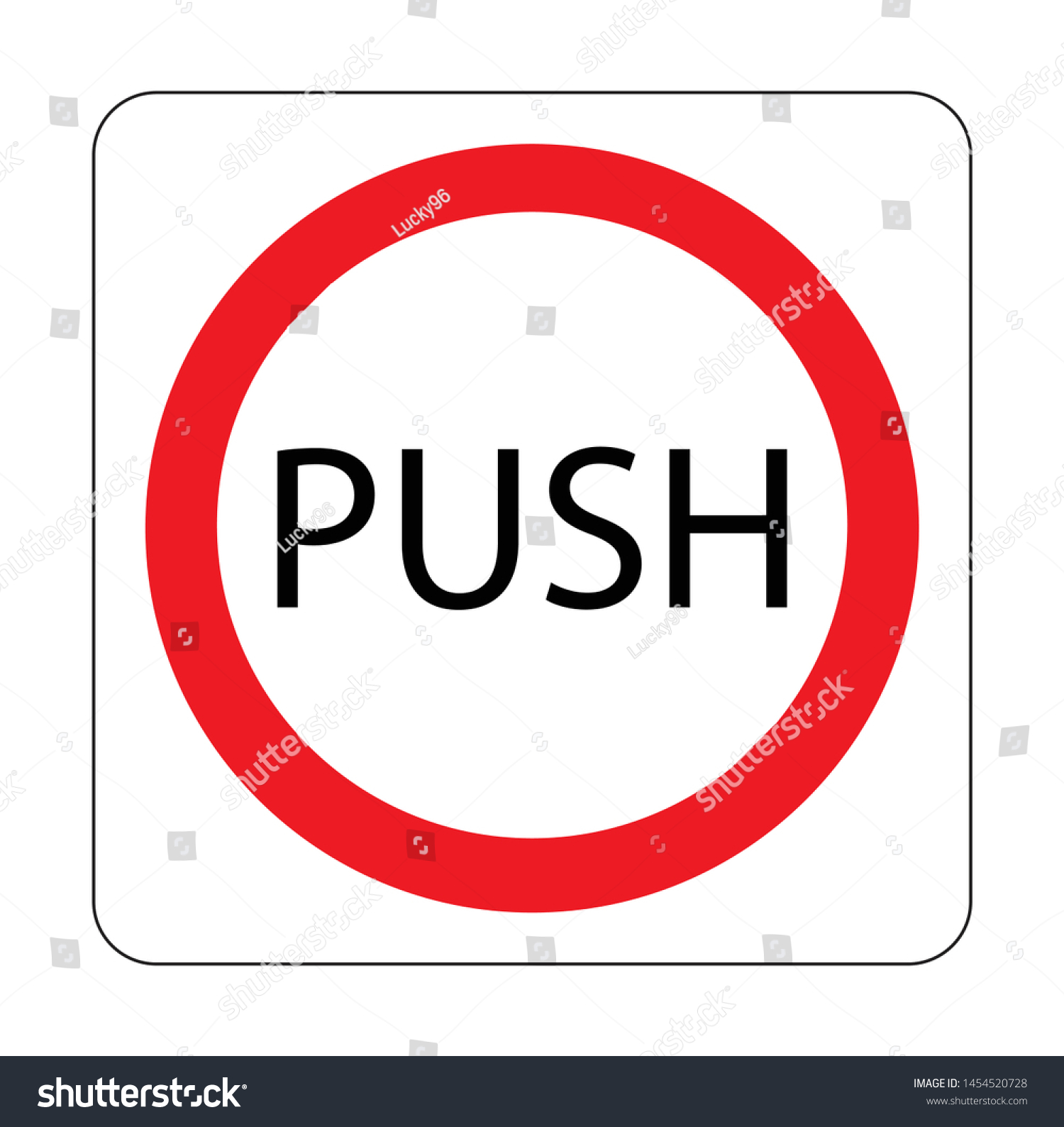 Push Door Iconvector Illustration Design Stock Vector (Royalty Free ...