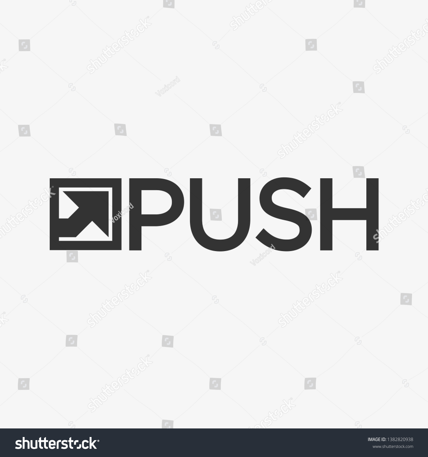 Push Logo Vector Modern Style Stock Vector (Royalty Free) 1382820938 ...