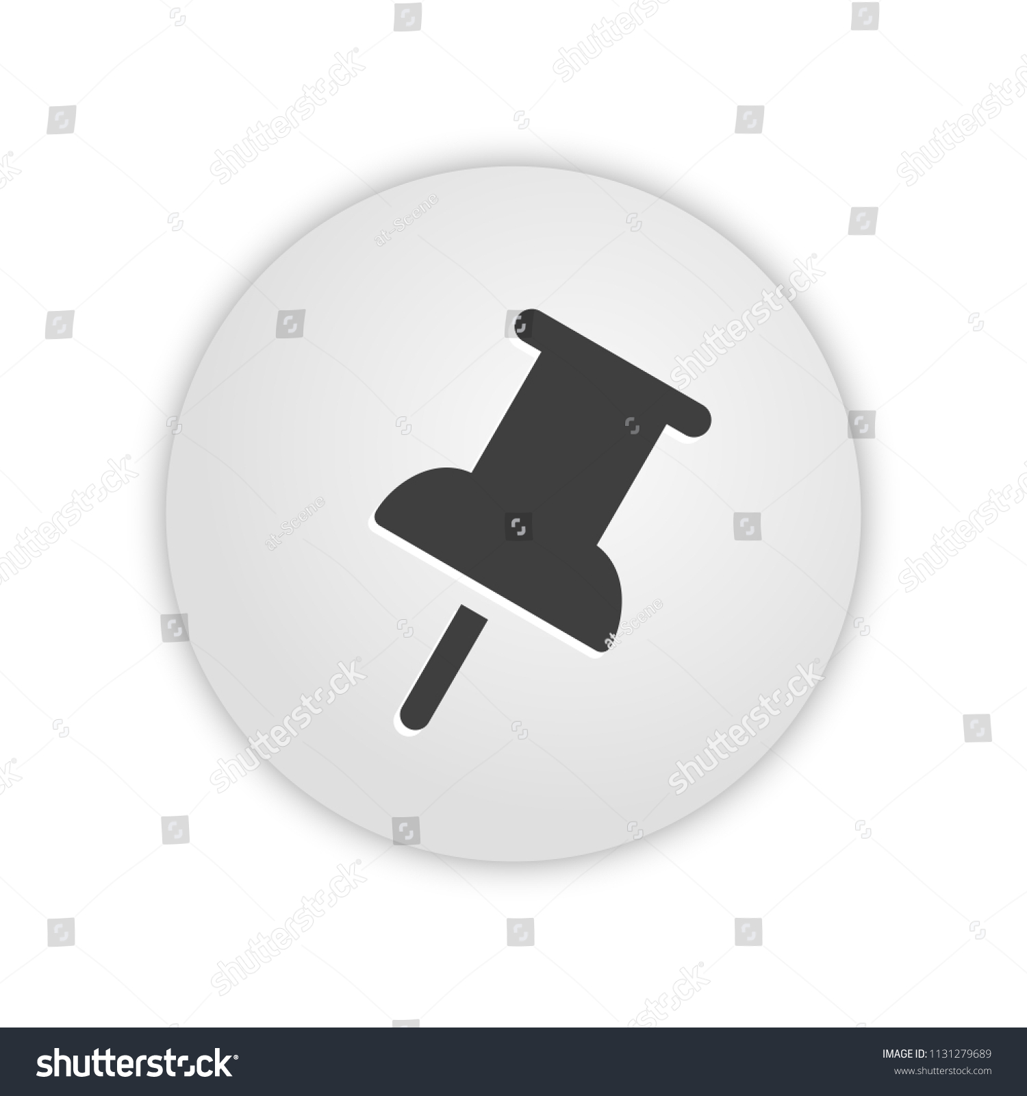 Push Pin App Icon Stock Vector (Royalty Free) 1131279689