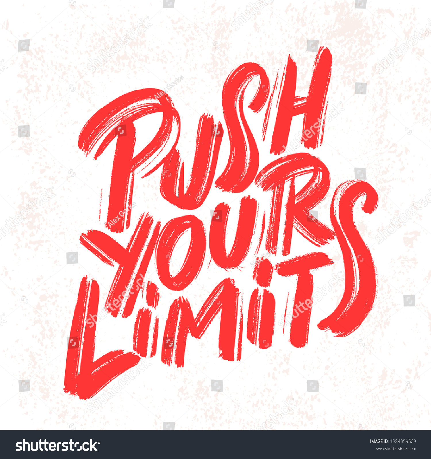 Push Your Limits Motivation Concept Poster Stock Vector (Royalty Free ...