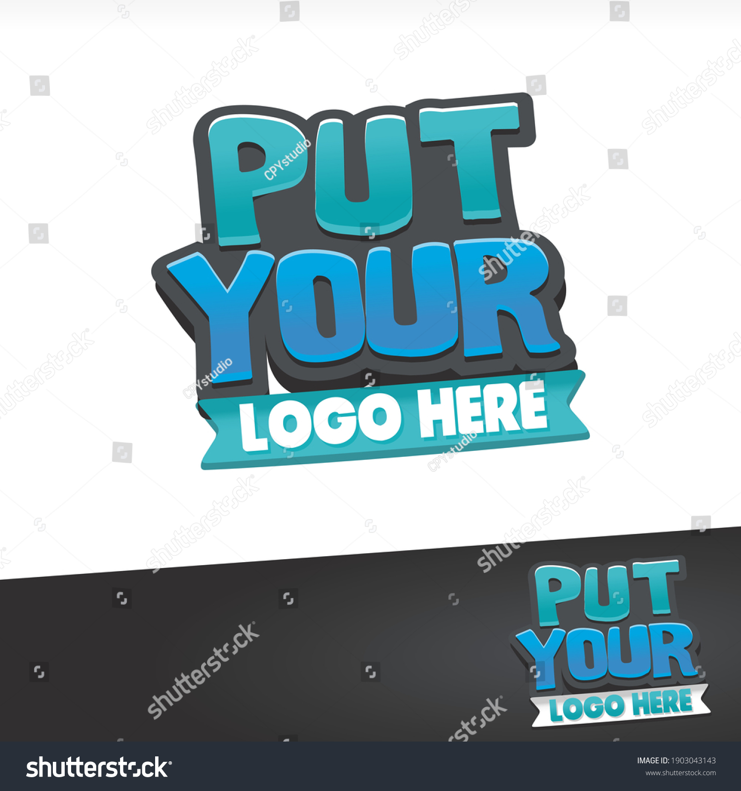 Put Your Here Typo Logo Stock Vector (Royalty Free) 1903043143