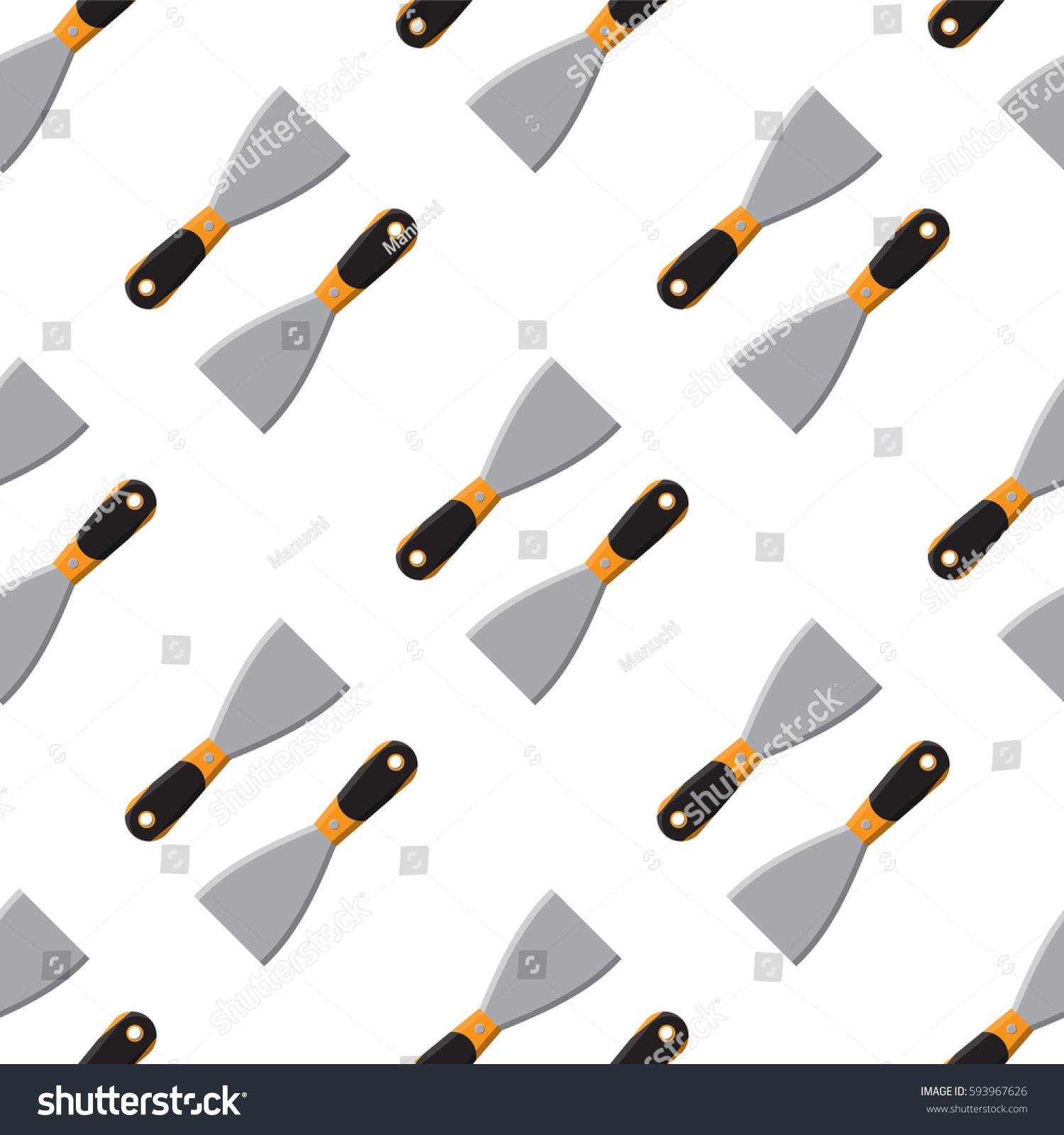 Putty Knife Pattern Repeating Texture Stock Vector (Royalty Free ...