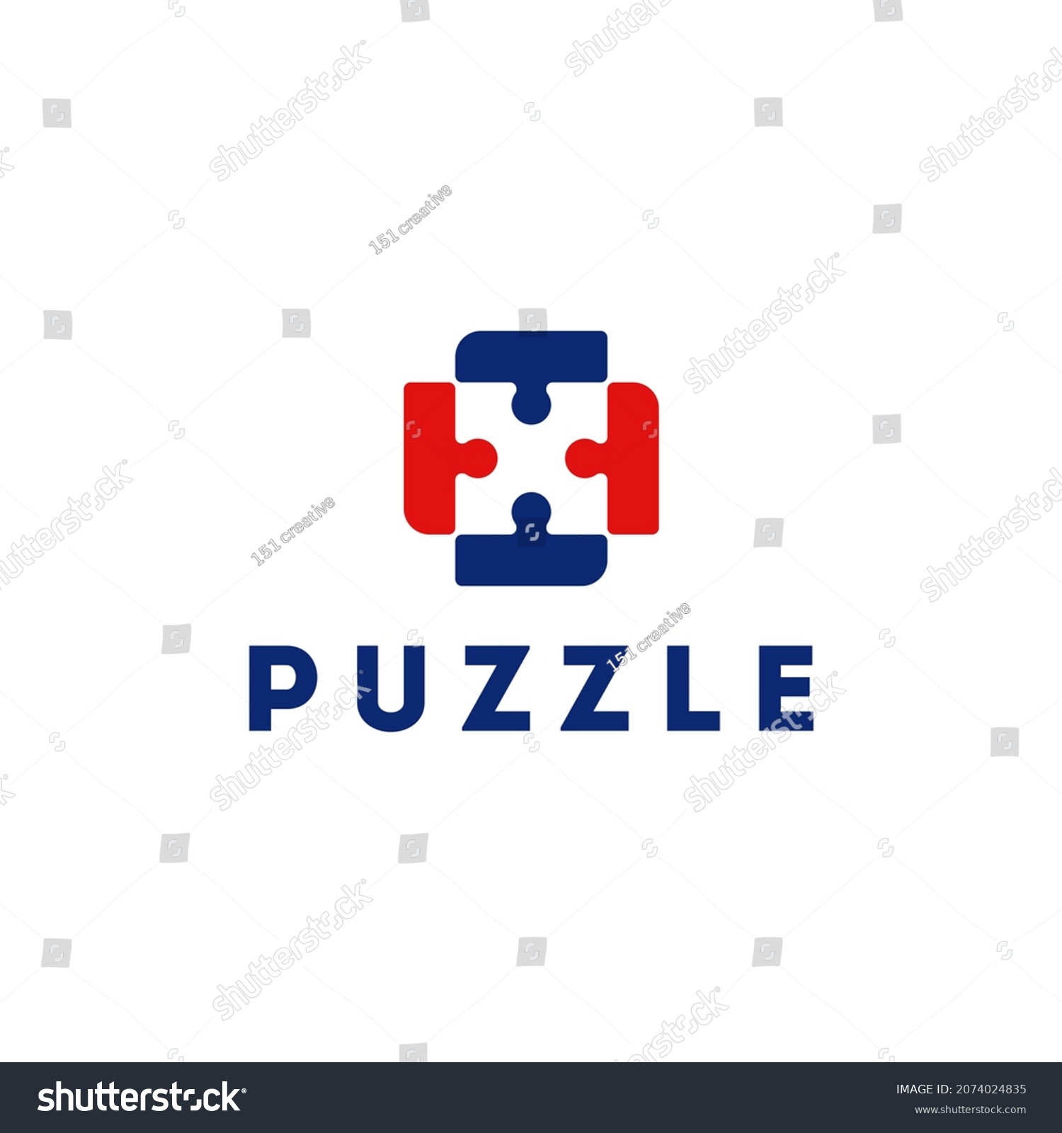 Puzle Logo Icon Vector Stock Vector (Royalty Free) 2074024835 ...