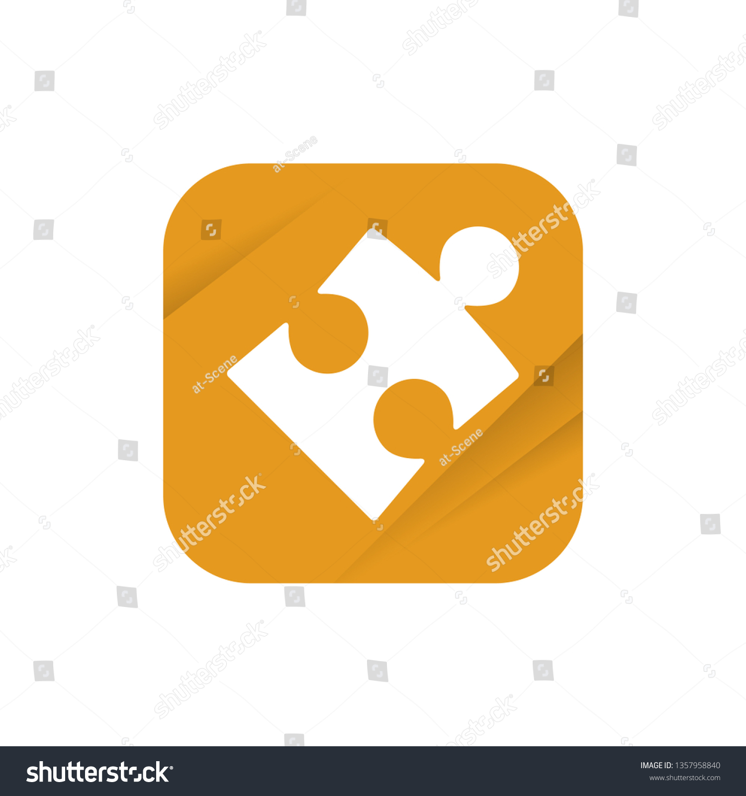 Puzzle App Icon Stock Vector (Royalty Free) 1357958840 | Shutterstock