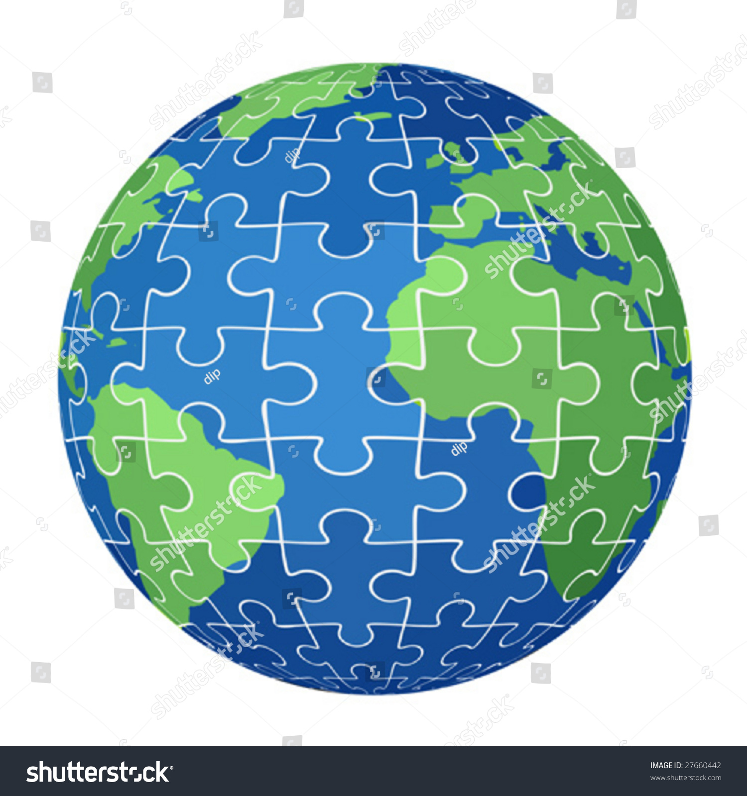 Puzzle Earth Planet: เวกเตอร์สต็อก (ปลอดค่าลิขสิทธิ์) 27660442 ...