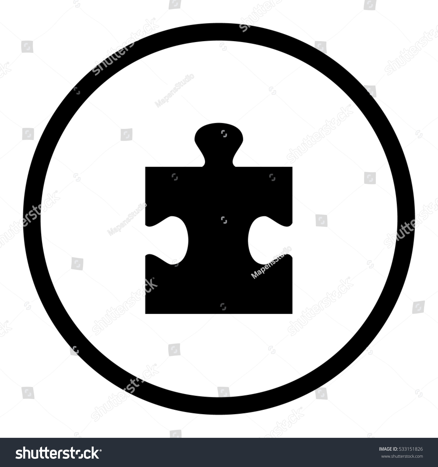 Puzzle Icon Stock Vector (Royalty Free) 533151826 | Shutterstock