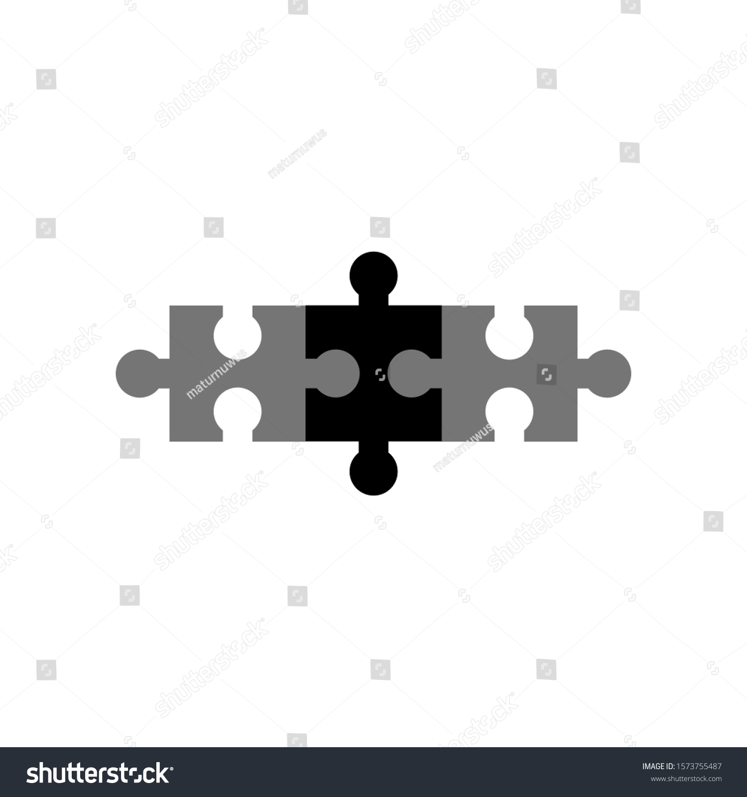 Puzzle Icon Logo Template Puzzle Vector Stock Vector (Royalty Free ...