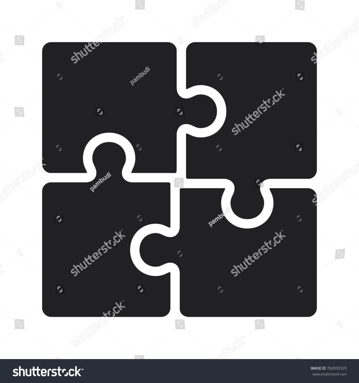 Puzzle Illustration Puzzle Vector Icon Stock Vector (Royalty Free ...