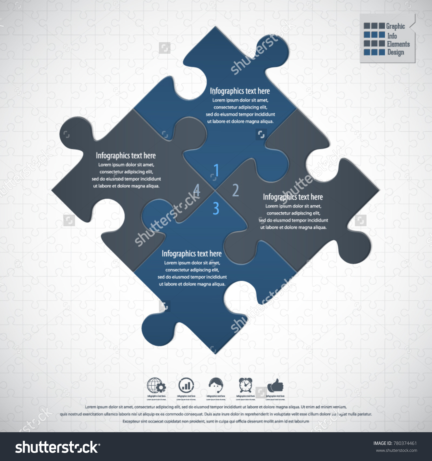 Puzzle Infographics Vector Illustration Stock Vector (Royalty Free ...