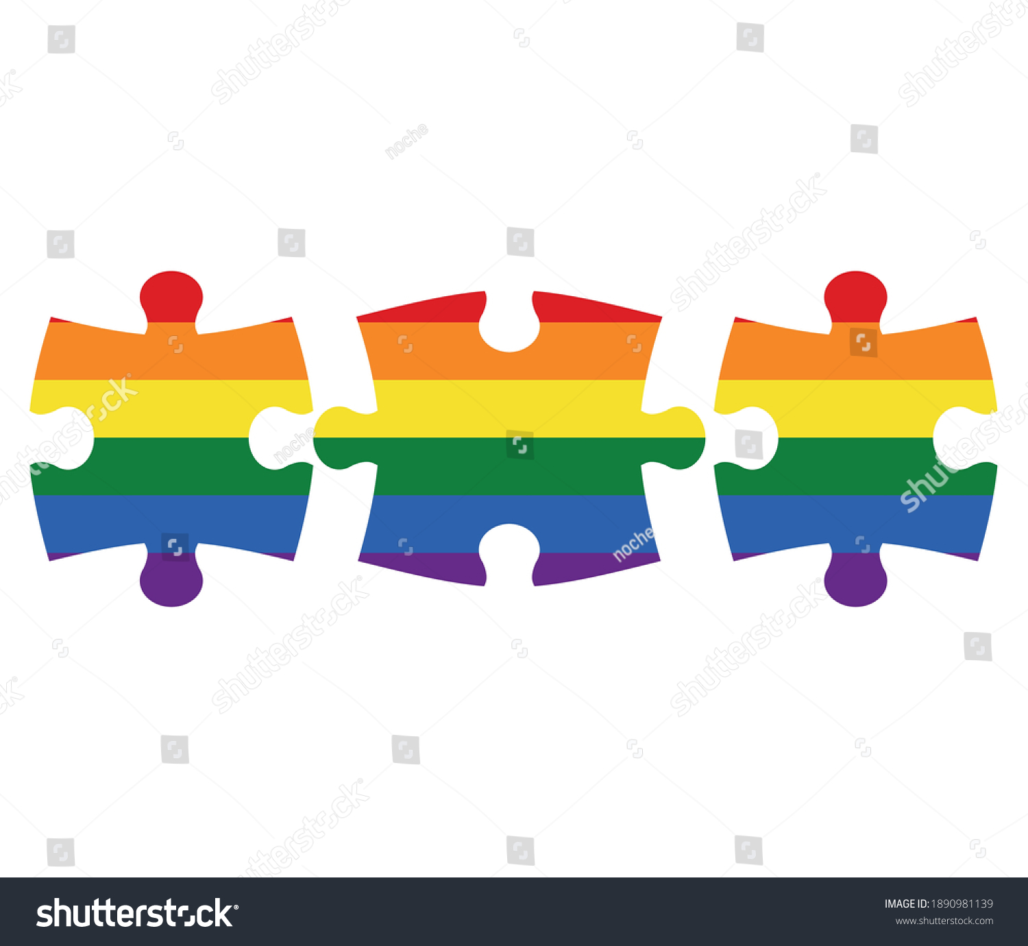 Puzzle Lgbt Flag Gay Lesbian Bisexual Stock Vector Royalty Free