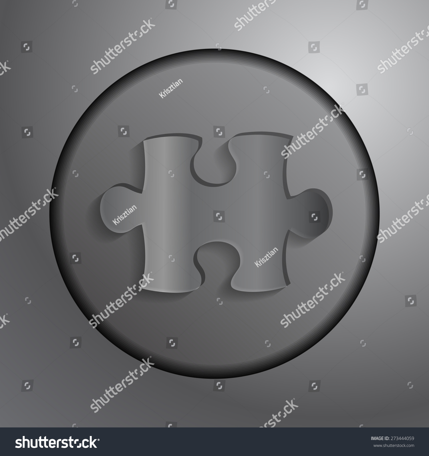 Puzzle Piece Sign Vector Illustration Stock Vector (Royalty Free) 273444059