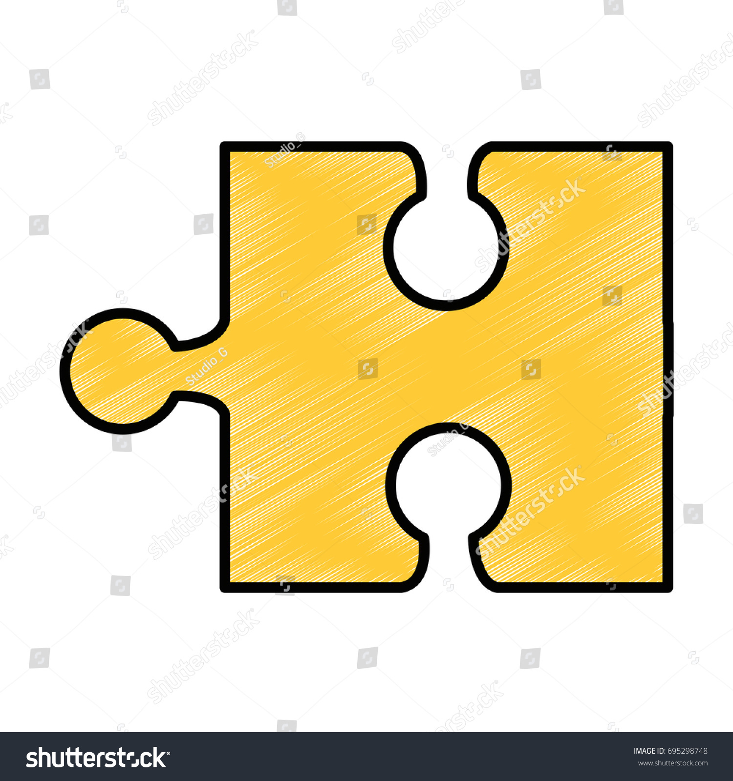 Puzzle Piece Symbol Stock Vector (Royalty Free) 695298748 | Shutterstock