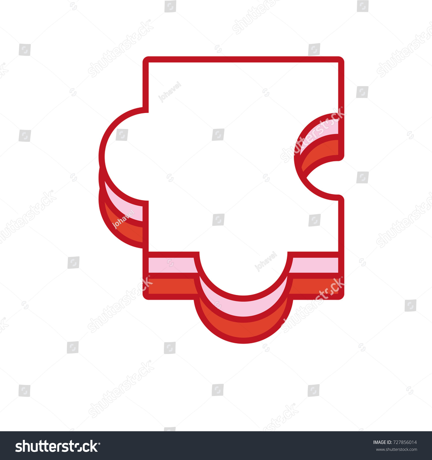 Puzzle Piece Vector Illustration Stock Vector (Royalty Free) 727856014 ...