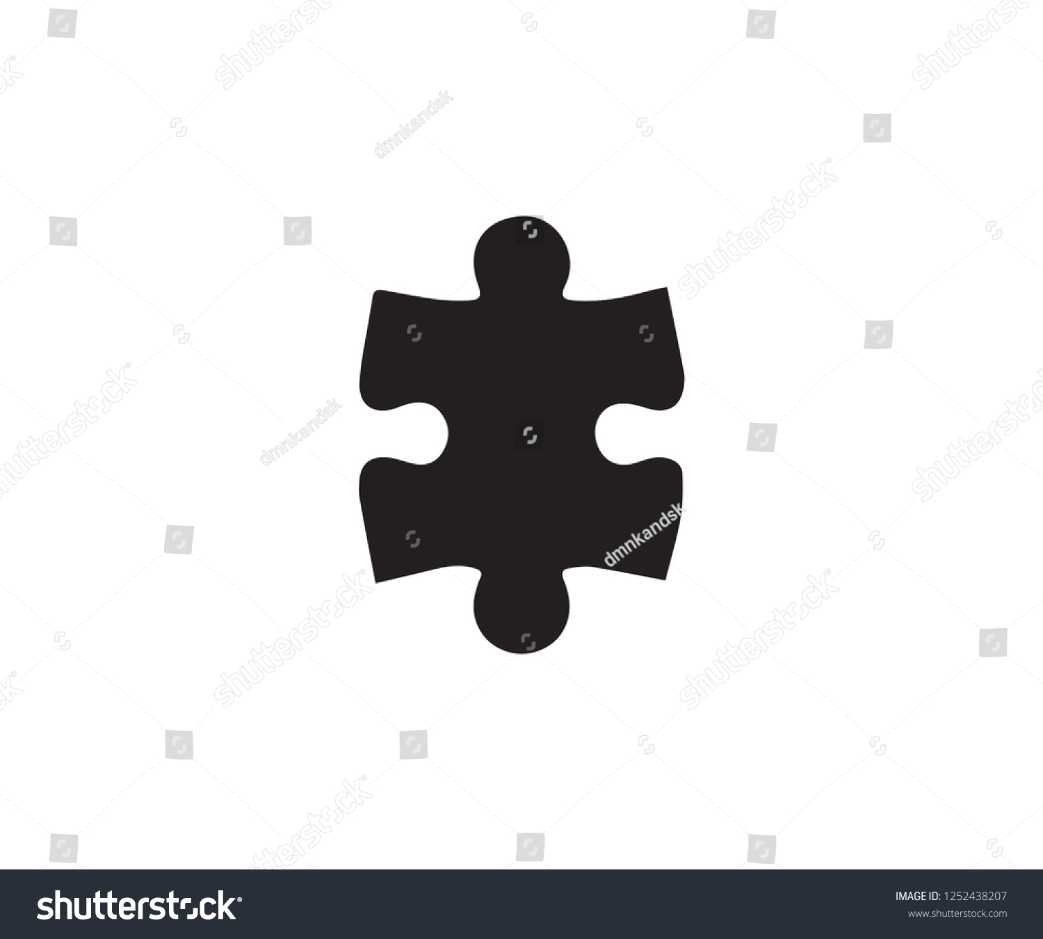 Puzzle Symbol Shape Logo Design Stock Vector (Royalty Free) 1252438207 ...