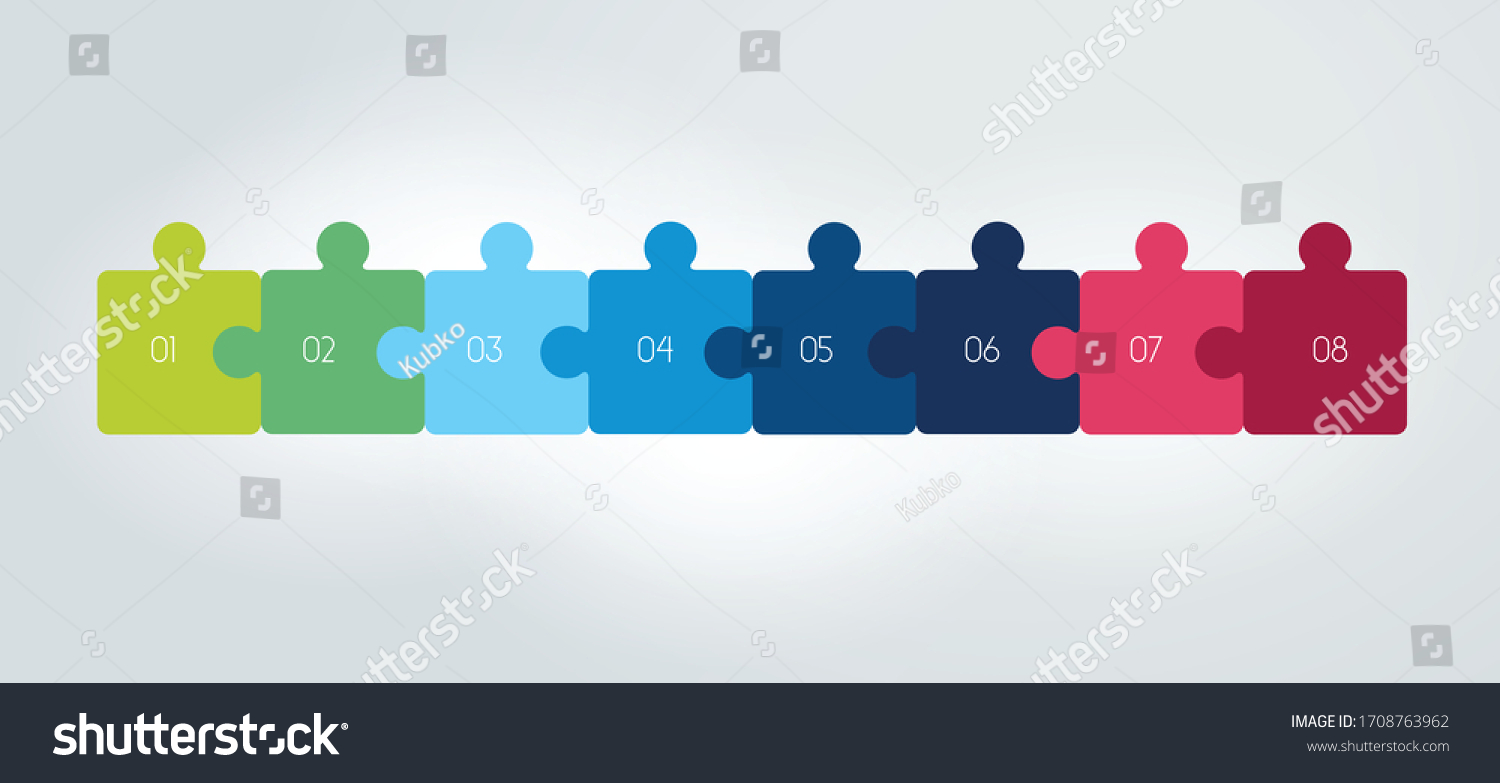 Puzzle Timeline Table Schedule Template Infographic Stock Vector ...