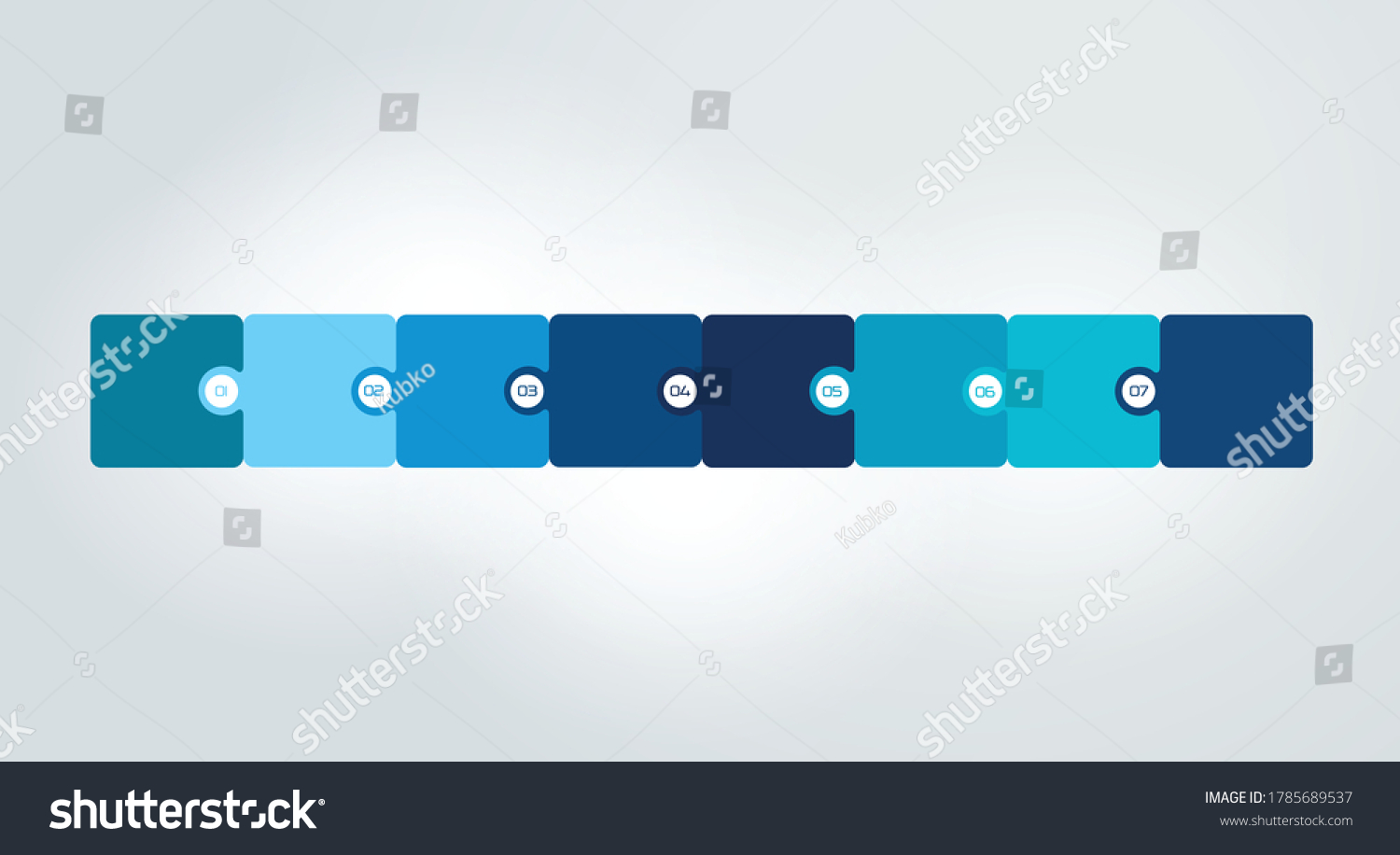 Puzzle Timeline Table Schedule Template Infographic Stock Vector ...