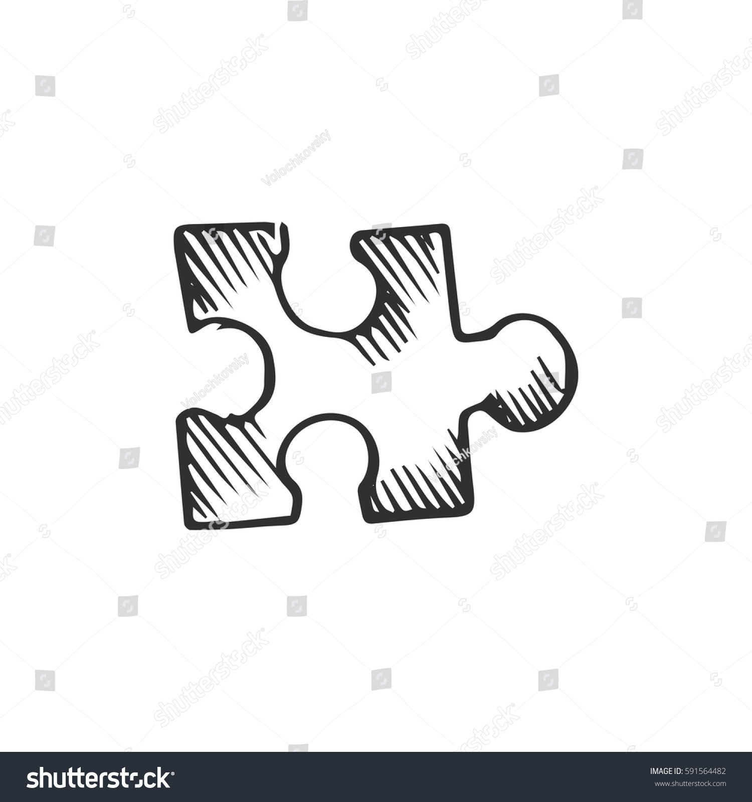 Puzzle Vector Doodle Sketch Stock Vector (Royalty Free) 591564482 ...