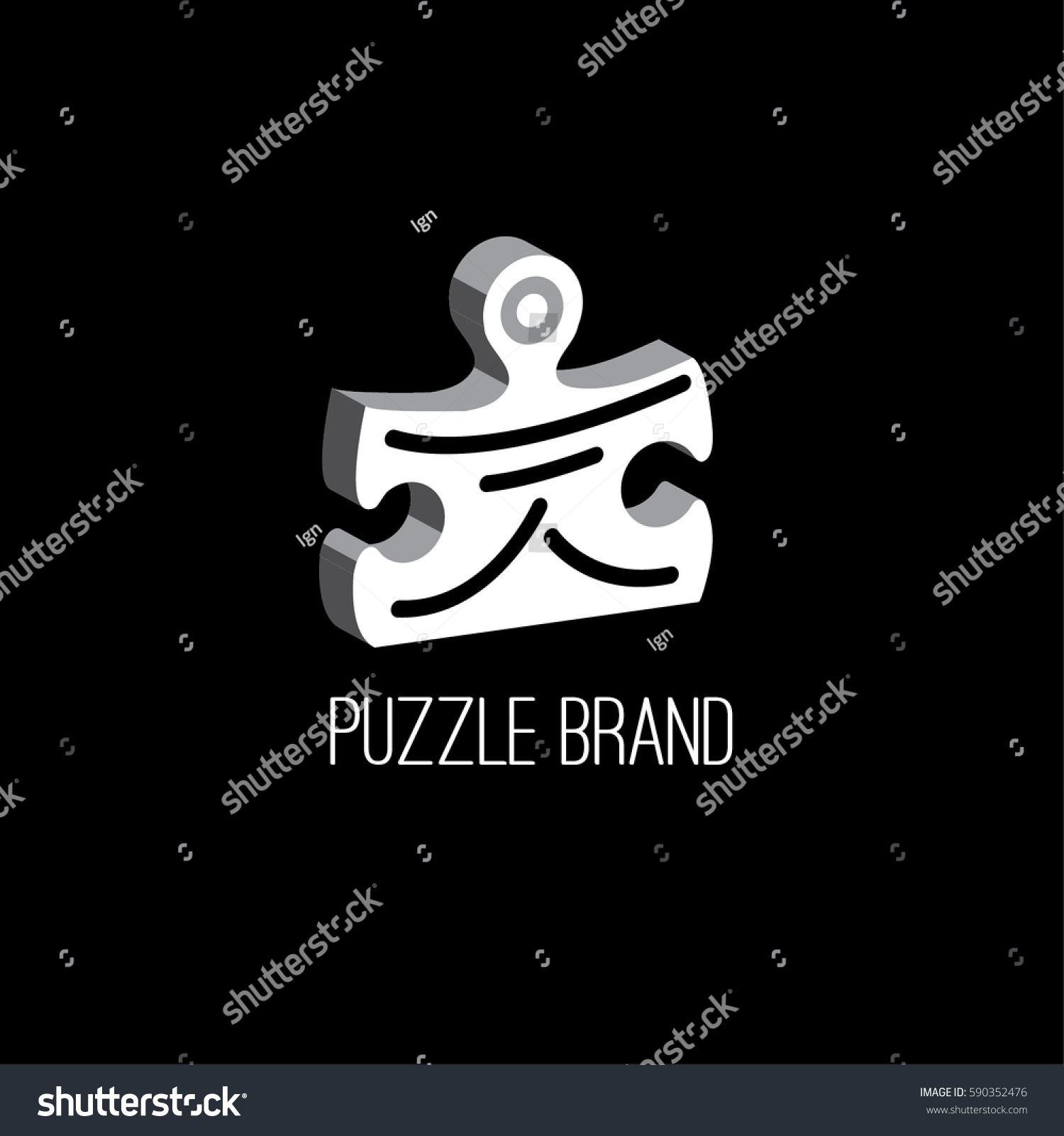 Puzzle Vector Logo Design Template Stock Vector (Royalty Free ...