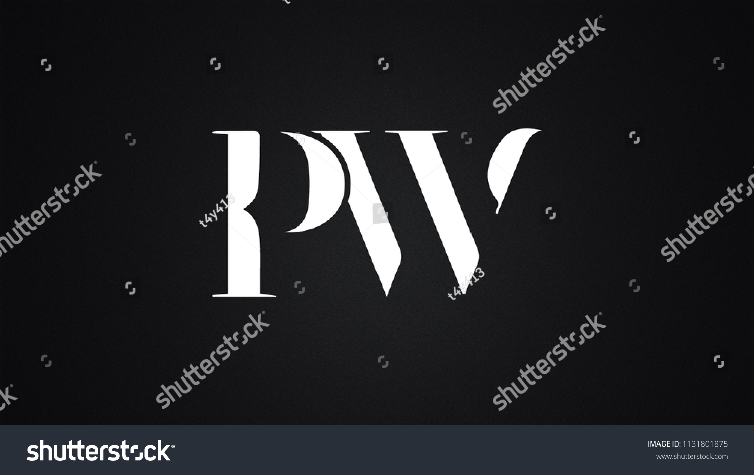 Pw Letter Logo Design Template Vector: Vector có sẵn (miễn phí bản ...