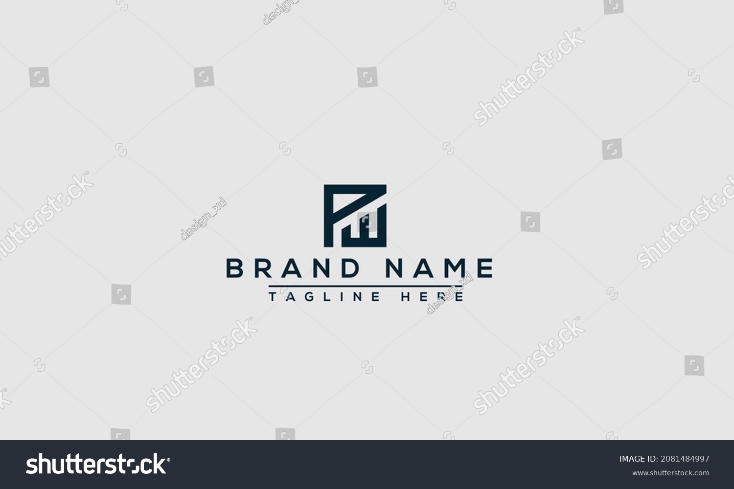 Pw Logo Design Template Vector Graphic Stock Vector (Royalty Free ...