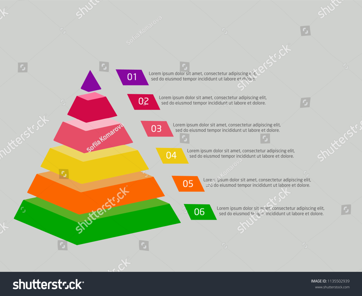 Pyramid Chart Presentation: เวกเตอร์สต็อก (ปลอดค่าลิขสิทธิ์) 1135502939 ...