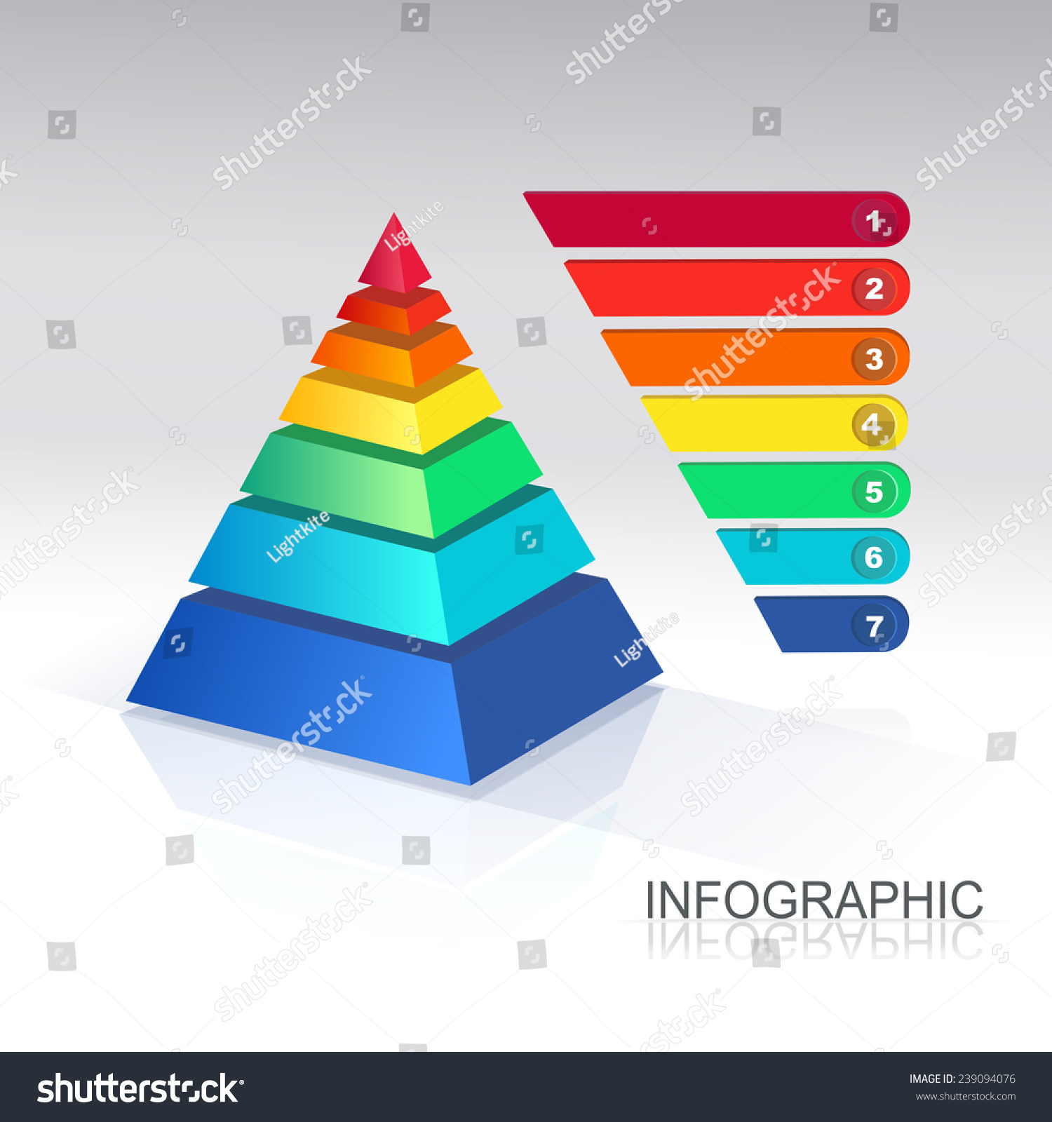 Pyramid Chart Vector Infographics Presentations: เวกเตอร์สต็อก (ปลอดค่า ...