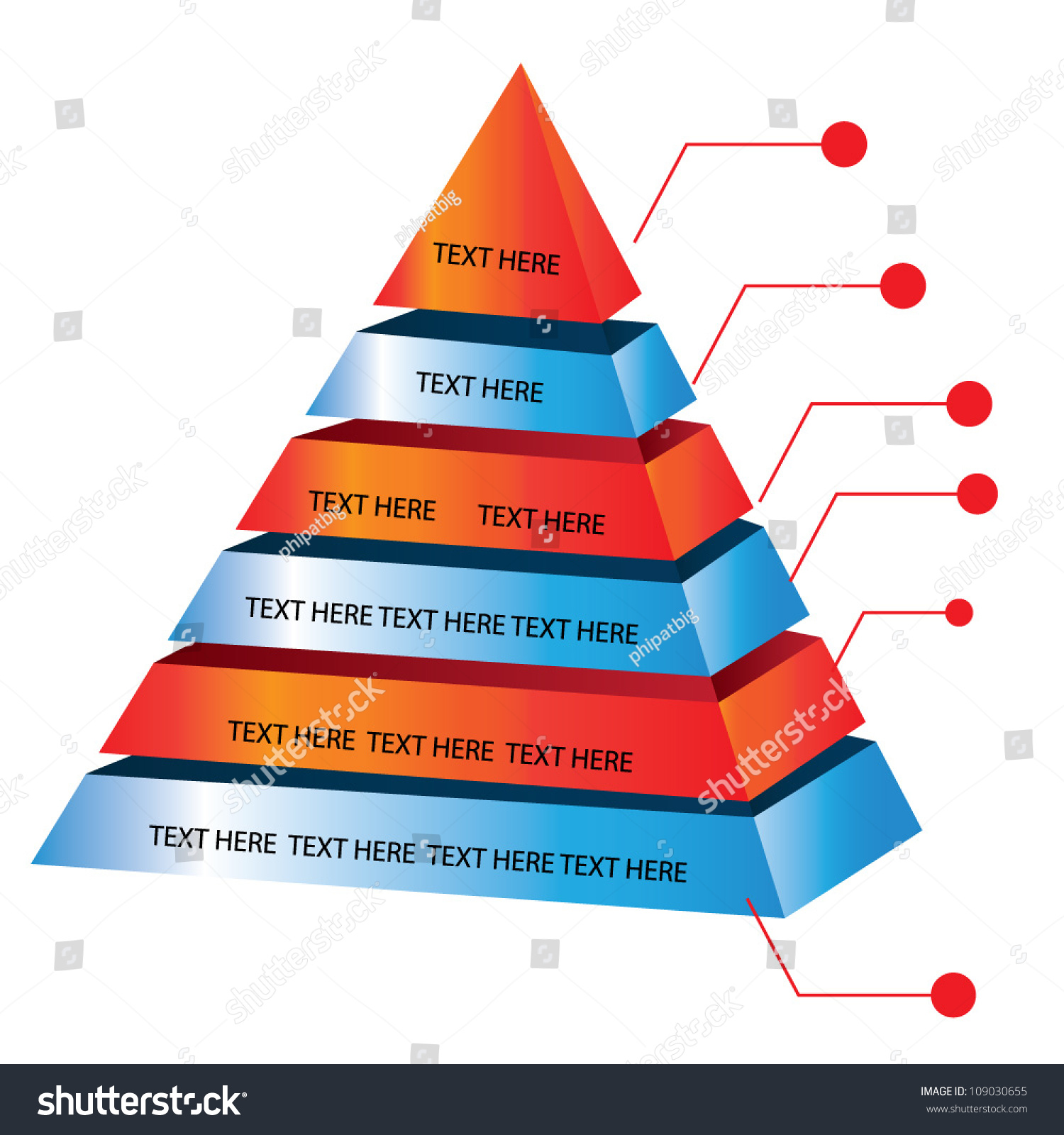 Pyramid Diagram Stock Vector 109030655 - Shutterstock
