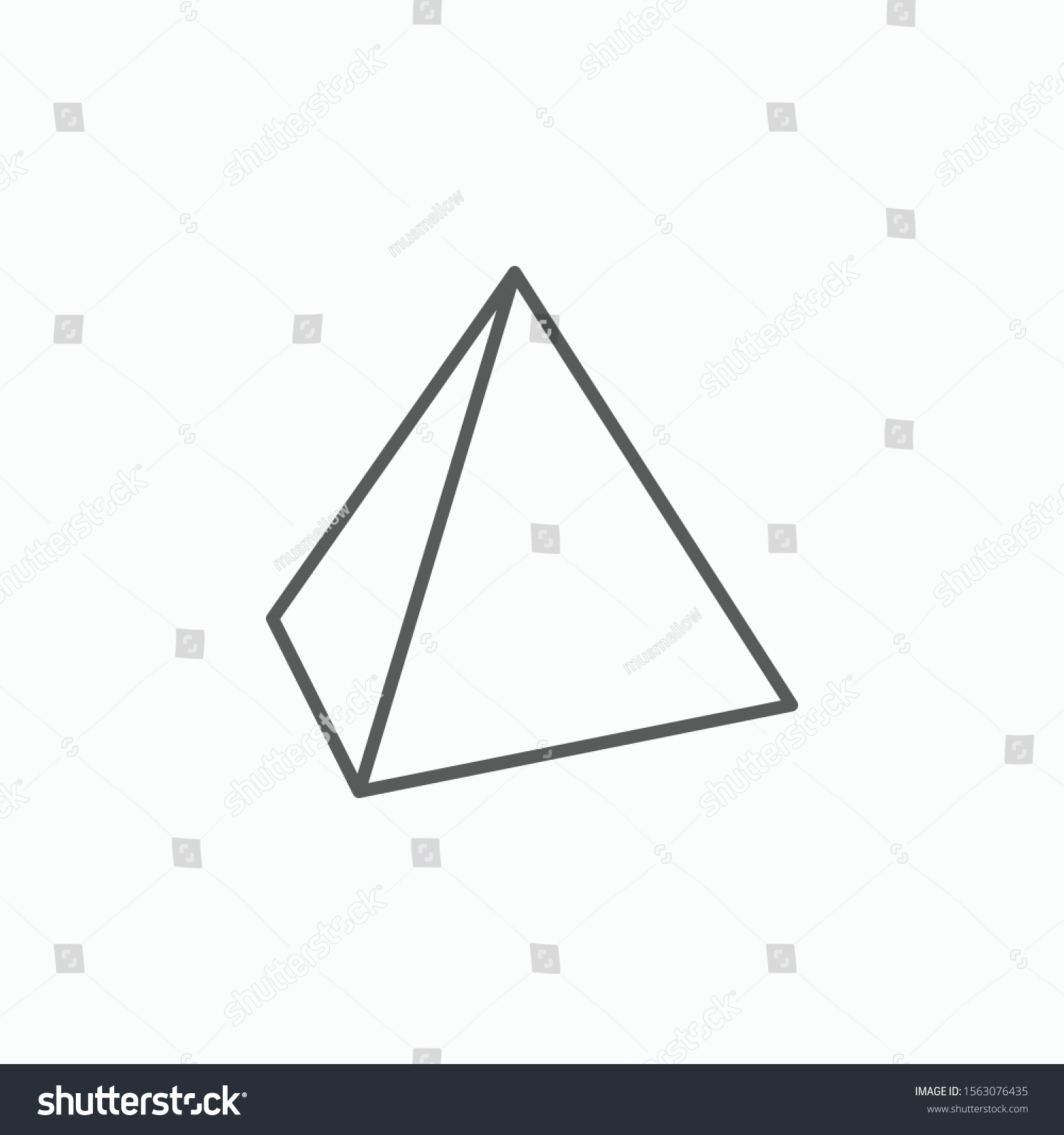 Pyramid Icon Pyramid Shape Vector Illustration Stock Vector (Royalty ...