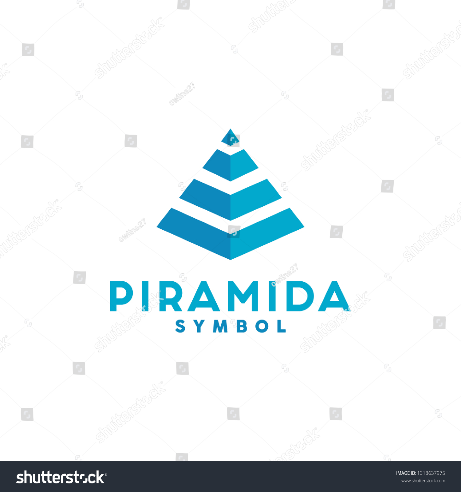 Pyramid Logo Design Vector Template Flat Stock Vector (Royalty Free ...