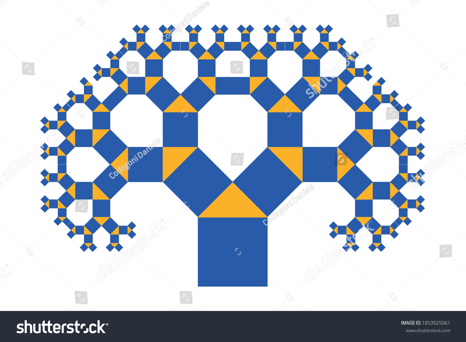 Árbol de Pitágoras, representación gráfica del: vector de stock (libre ... Árbol de Pitágoras, representación gráfica del: vector de stock (libre ...