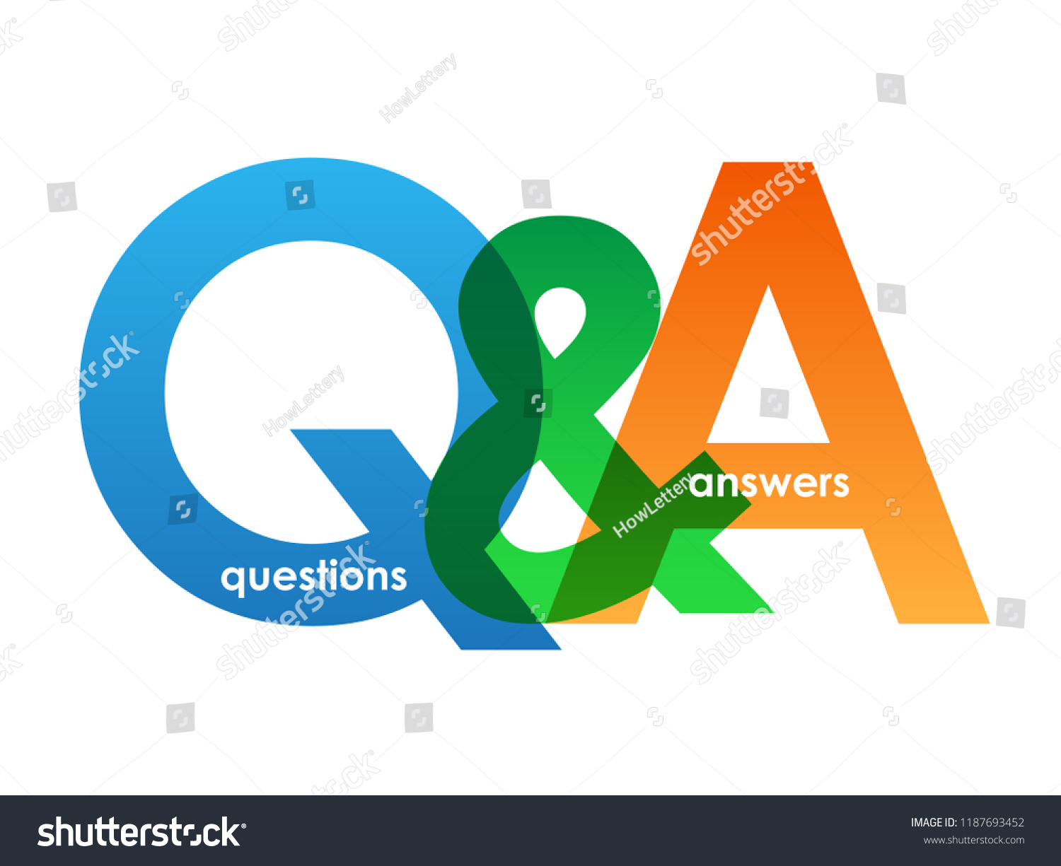 Qa Letters Banner Stock Vector (Royalty Free) 1187693452