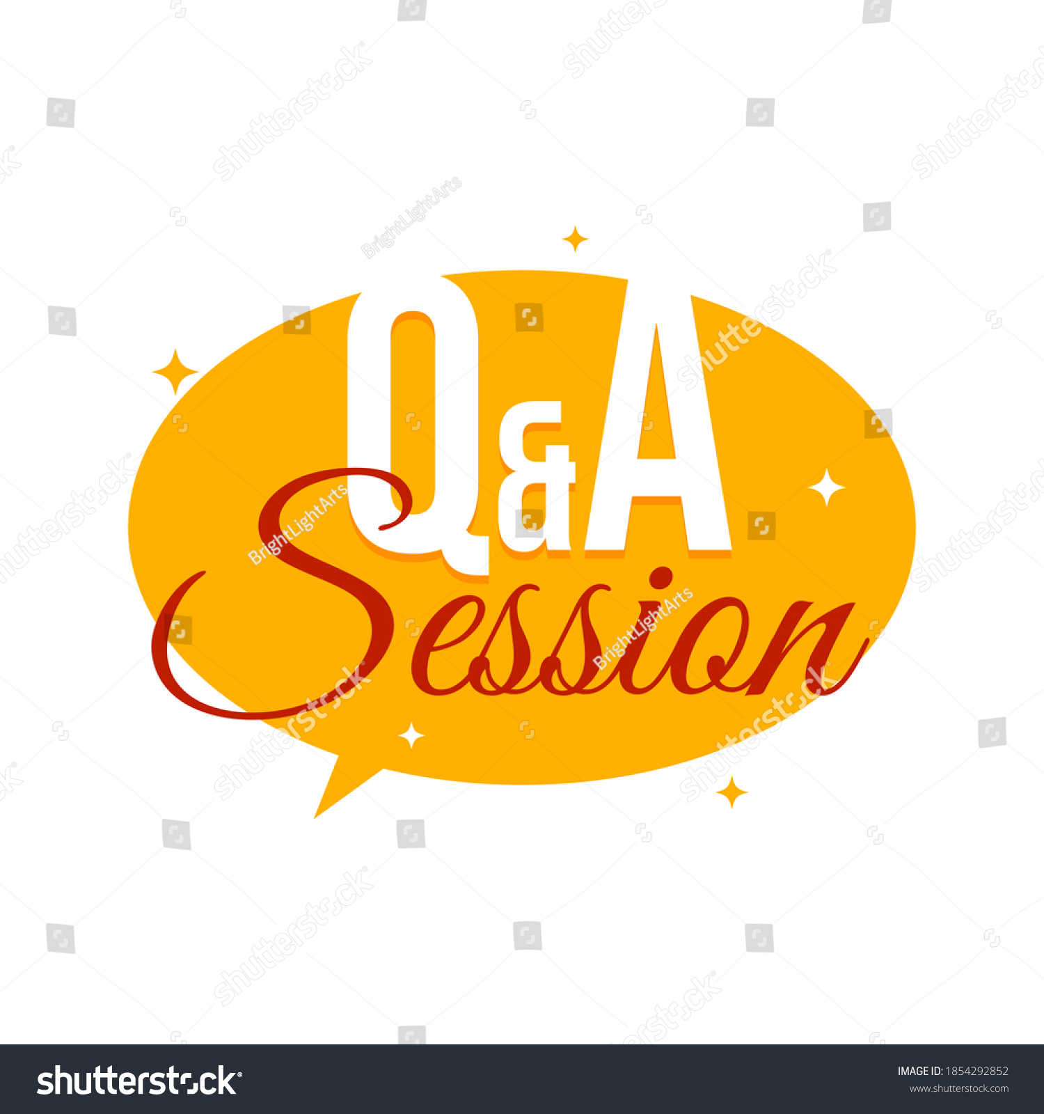 Qa Session Icon Label Background Vector Stock Vector (Royalty Free ...