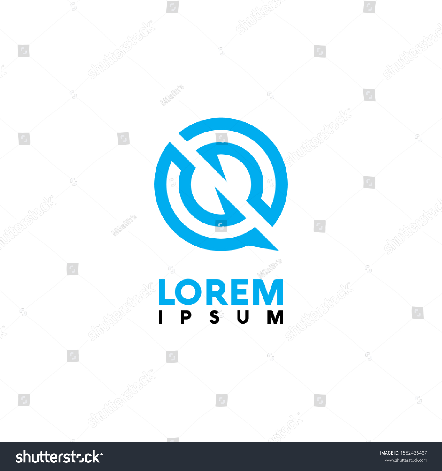 Q Tech Logo Design Inspiration Stock Vector (Royalty Free) 1552426487 ...